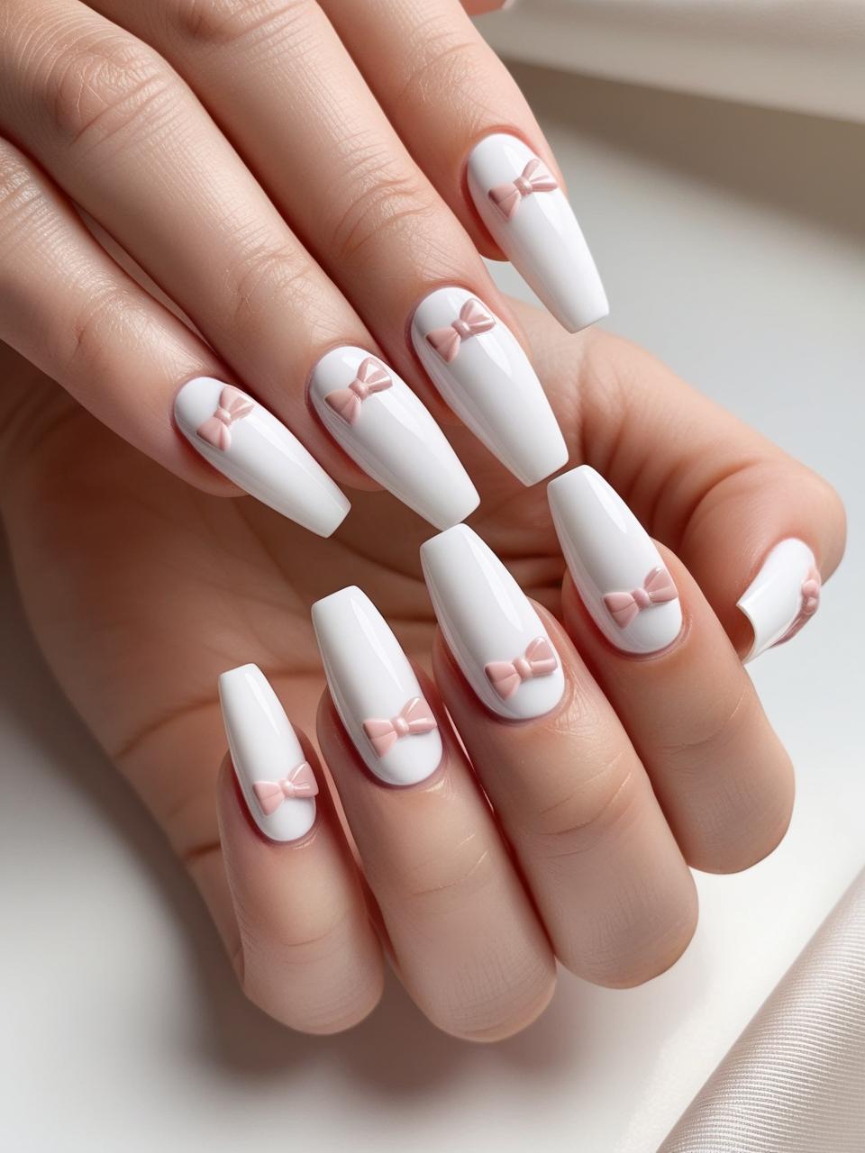 41 Bow Nail Ideas for an Adorably Chic Manicure - PurelyComfy.com