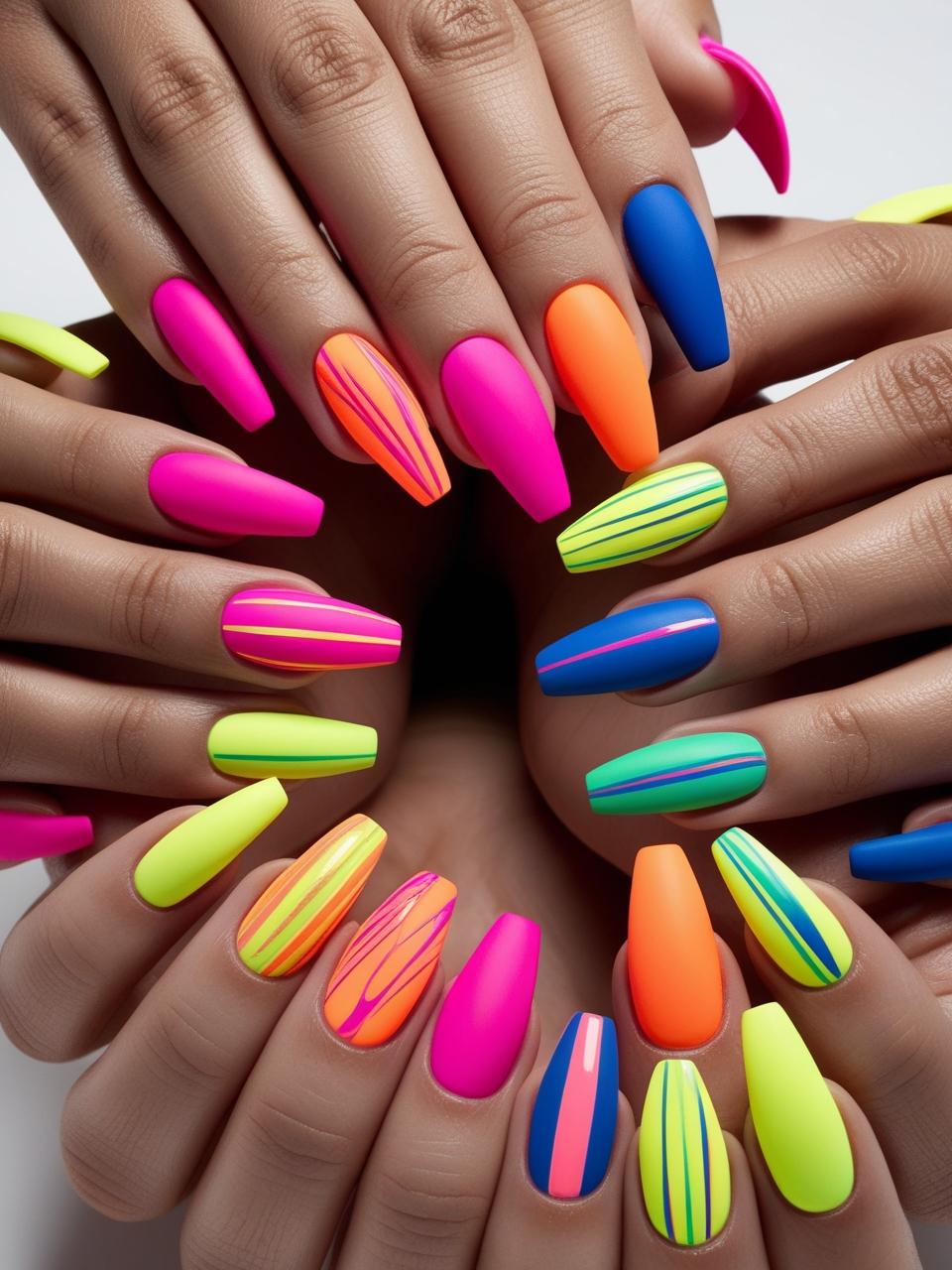 28 Bright Neon Nail Ideas to Light Up Your Look - PurelyComfy