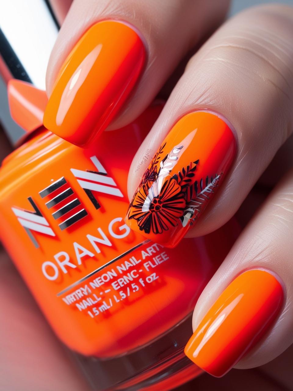29 Trendy Orange Nail Ideas to Spice Up Your Look - PurelyComfy.com