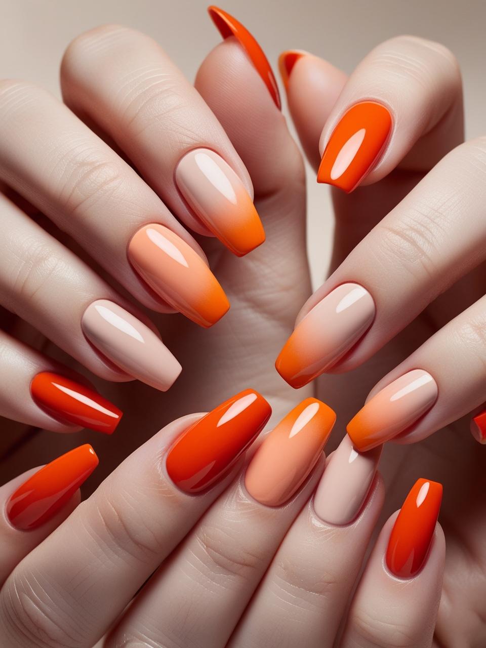29 Trendy Orange Nail Ideas to Spice Up Your Look - PurelyComfy.com
