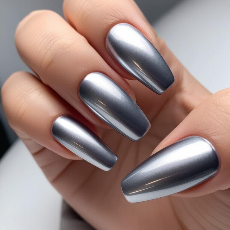36 Stunning Silver Nail Ideas for a Glamorous Look - PurelyComfy.com