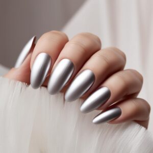 36 Stunning Silver Nail Ideas for a Glamorous Look - PurelyComfy.com